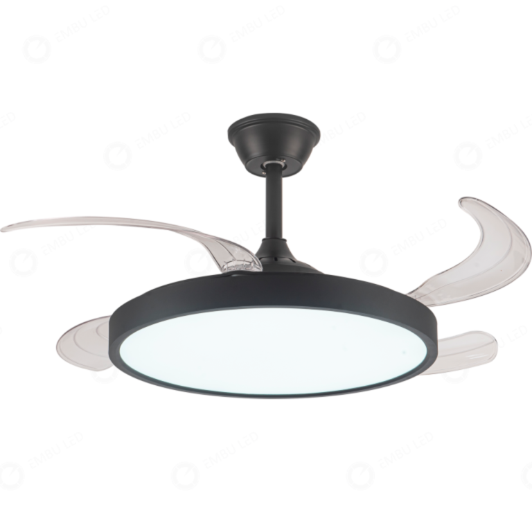 Ventilador Plafon Retrátil Teto Controle Remoto Led 4 Pás Fresh Wind ...
